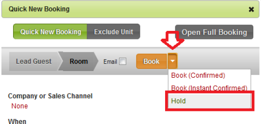 Hold a Room / Pencil Booking – Seekom