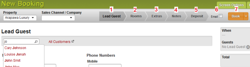 Add a Booking – Seekom