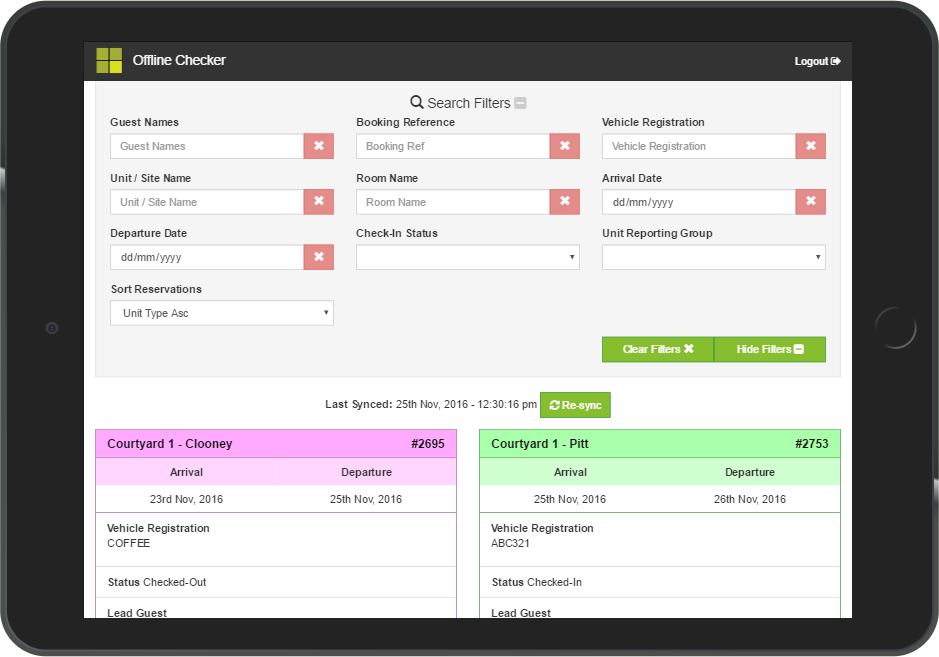 Offline Vehicle Registration / Pax Checking – Seekom