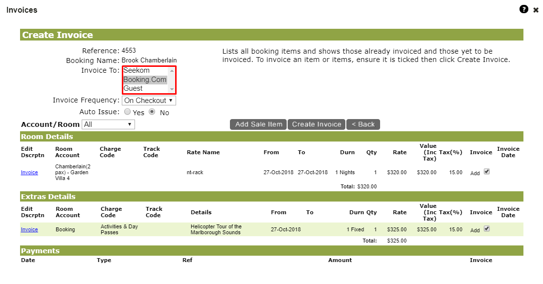 Create Invoice – Seekom