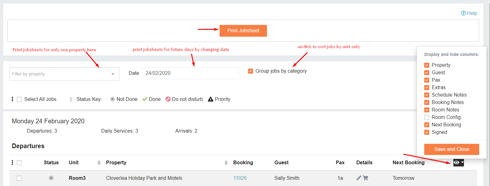 Printing a Jobsheet – Seekom